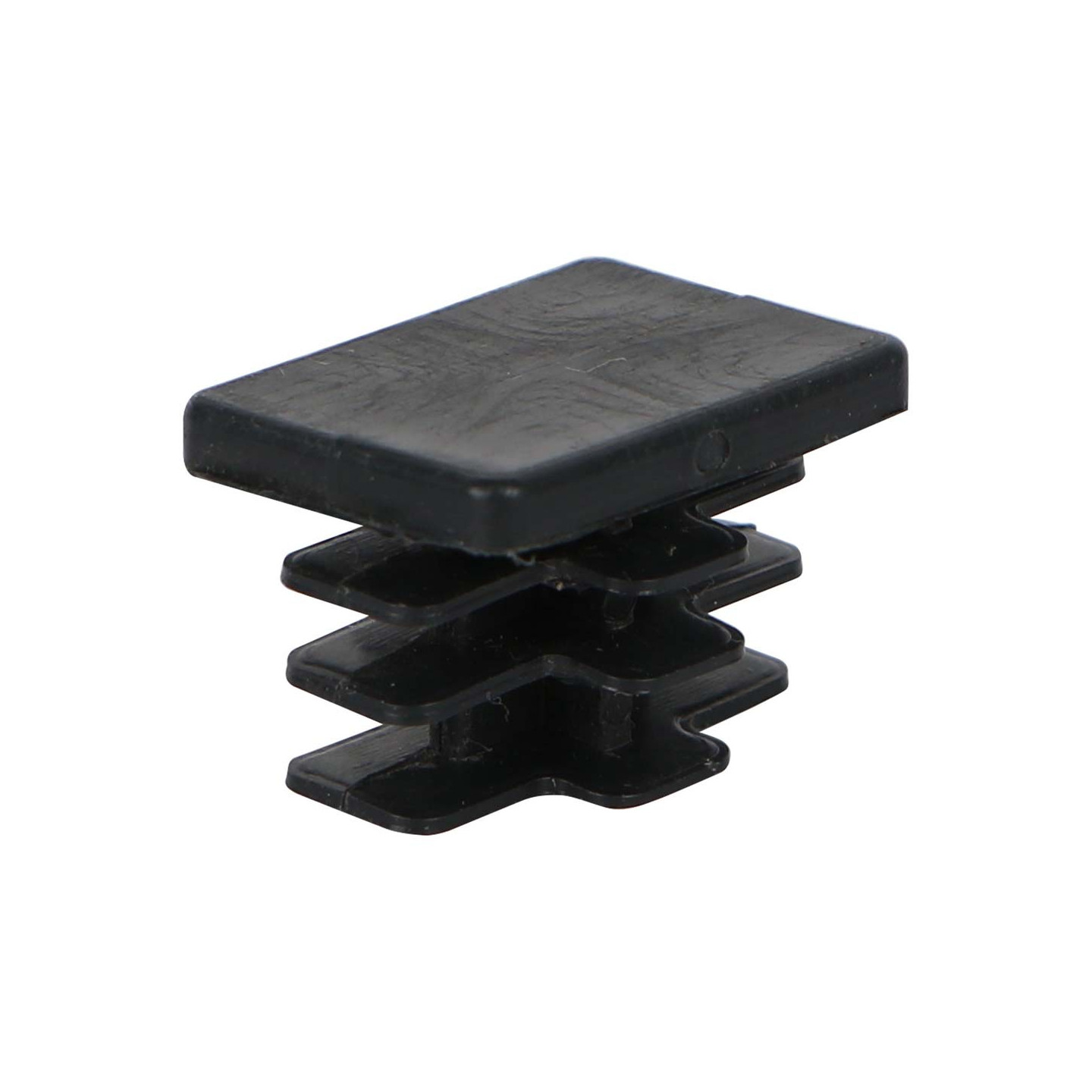 RECTANGULAR PLASTIC INSERT TUBE BLACK 20 x 30 MM