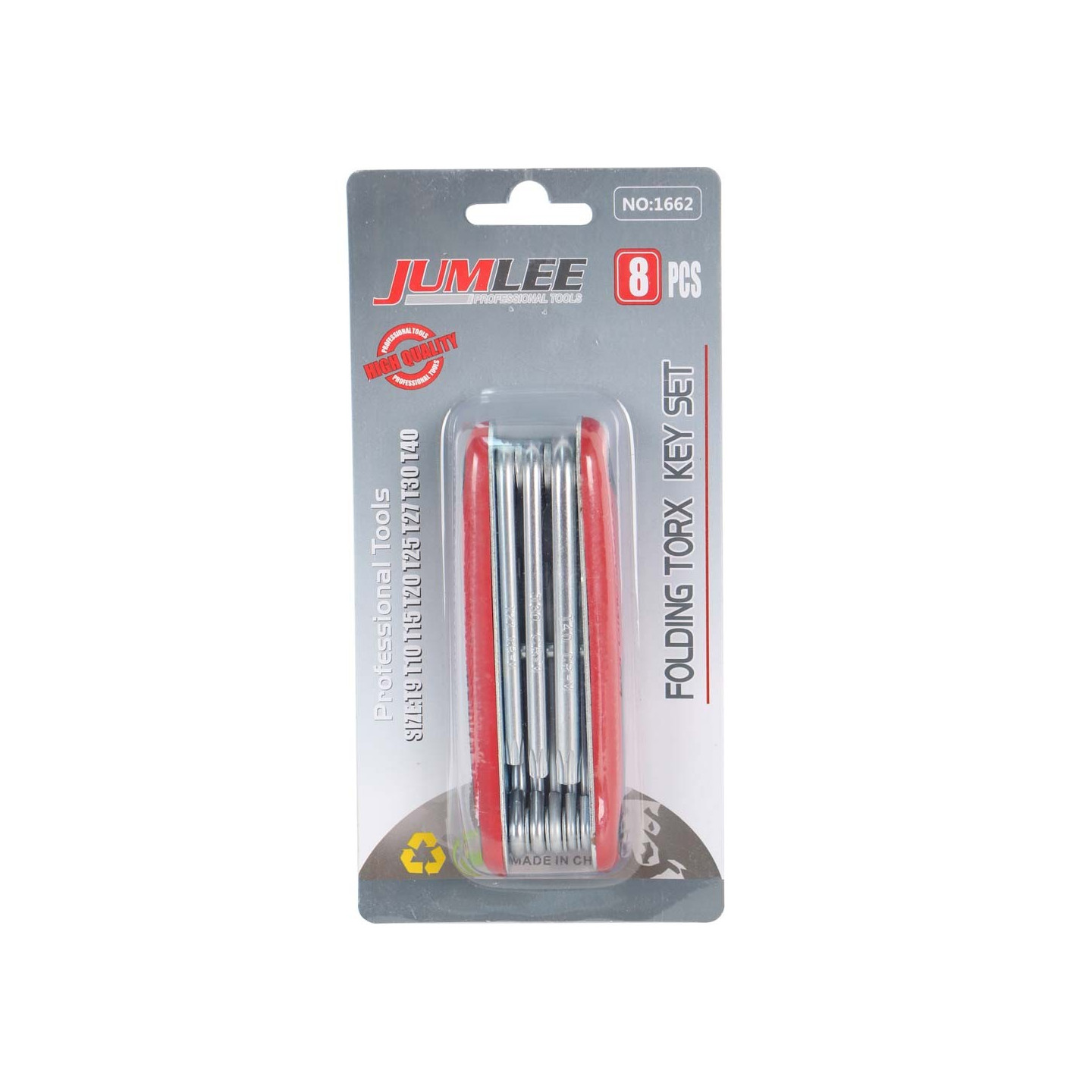 JUMLEE 1662 FOLDING ALLEN KEY STAR 8 PCS/SET