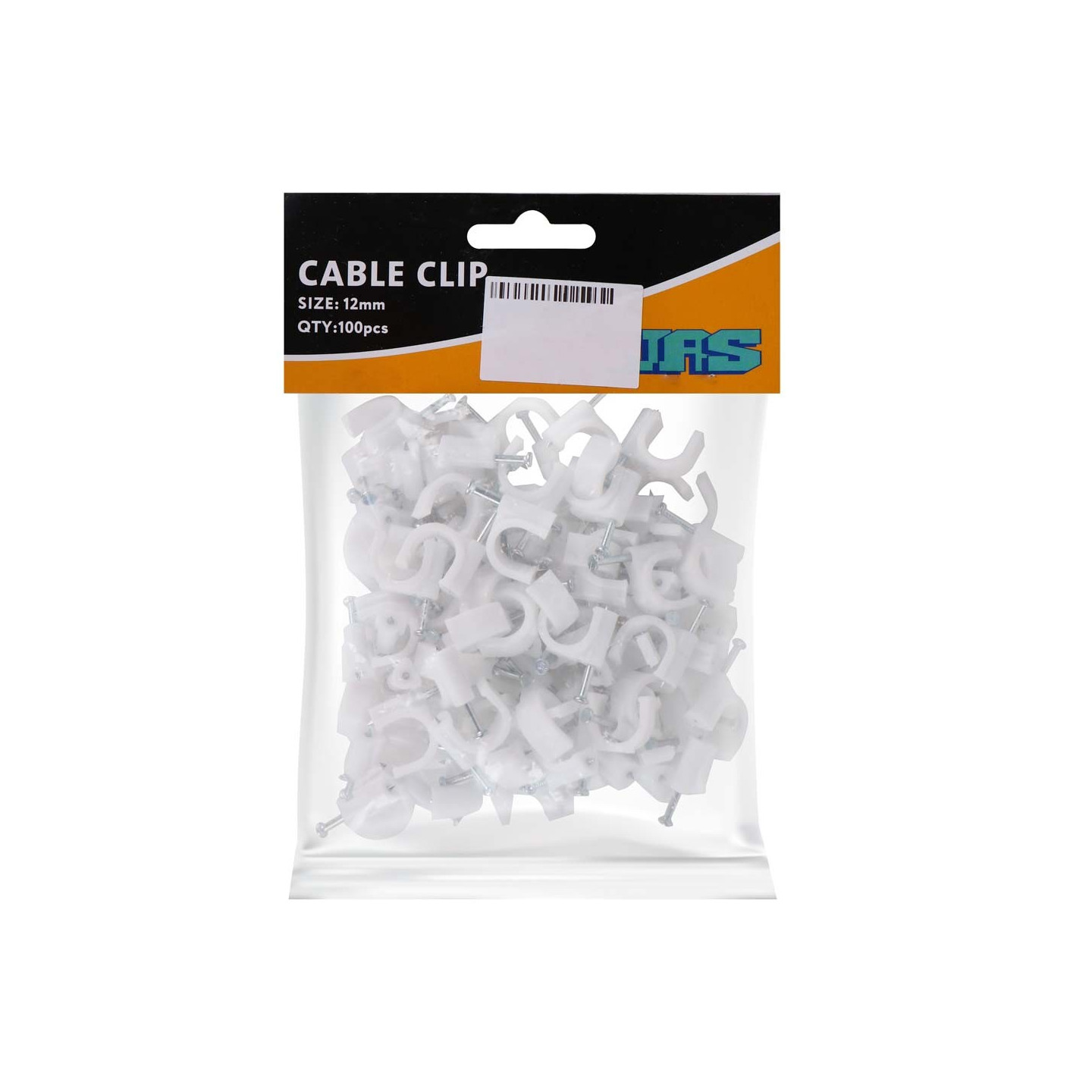 JAS CABLE CLIP WHITE 12 MM