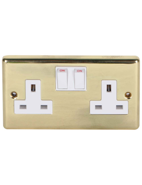 SOCKET DOUBLE 13 AMP GOLD