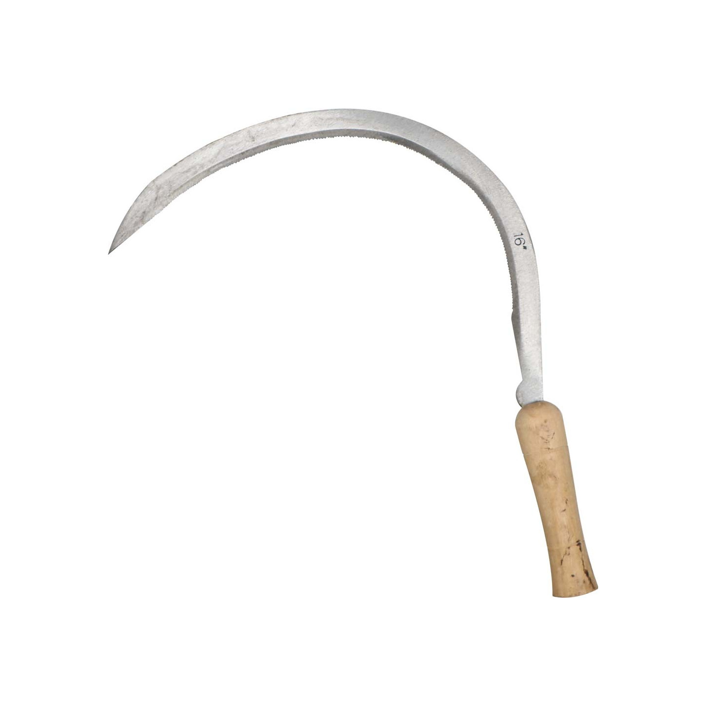 SICKLE WOODEN HANDLE 14"