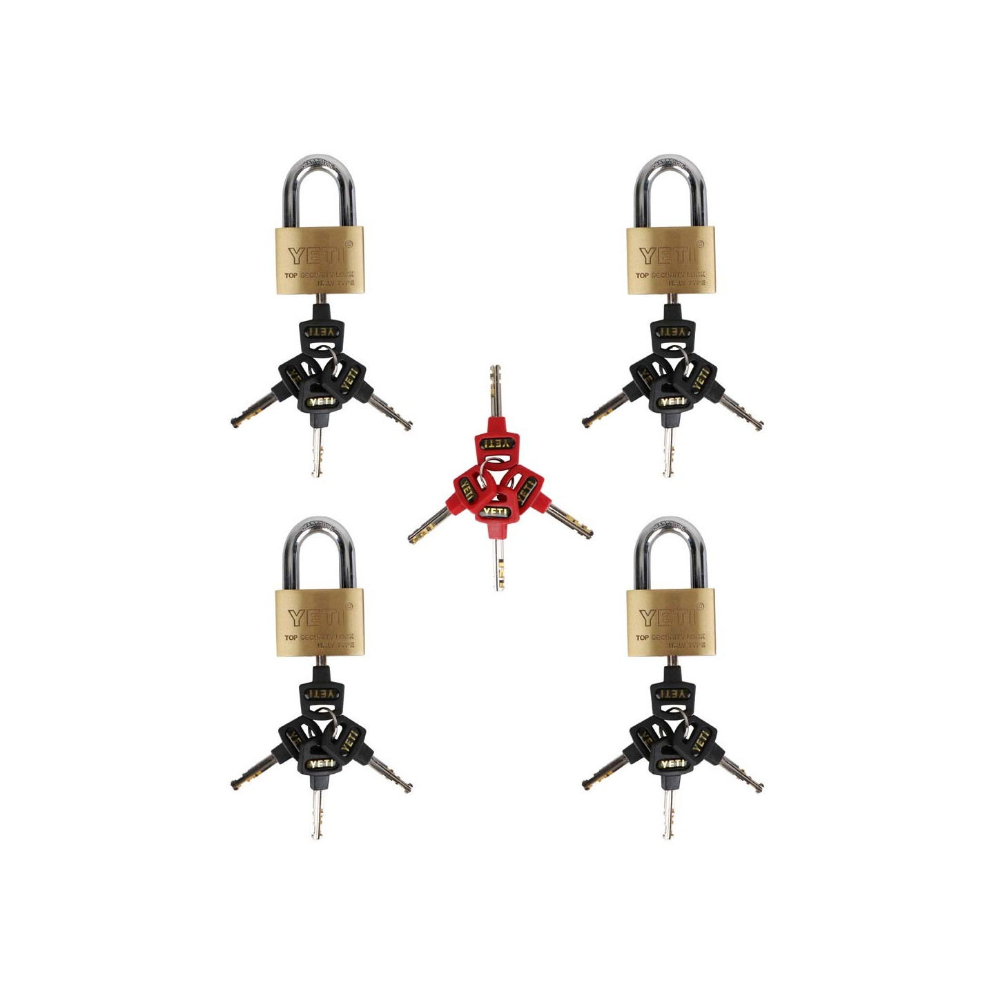 YETI PAD LOCK 50 MM 4 PCS/SET WITH MASTER KEY