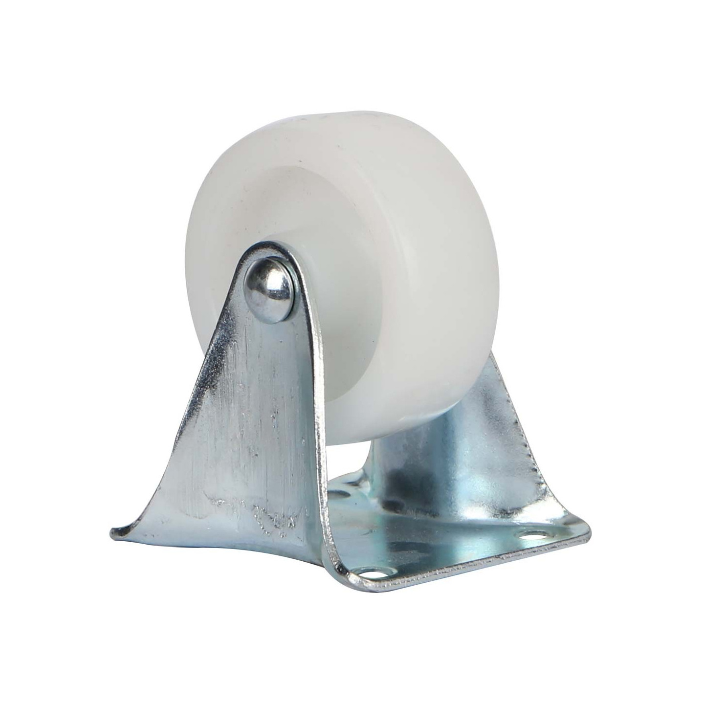 193040 CASTER WHEEL PLASTIC WHITE FIXED 1.5"