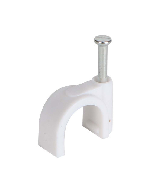 PLASTIC WIRE CLIP WHITE 5 MM