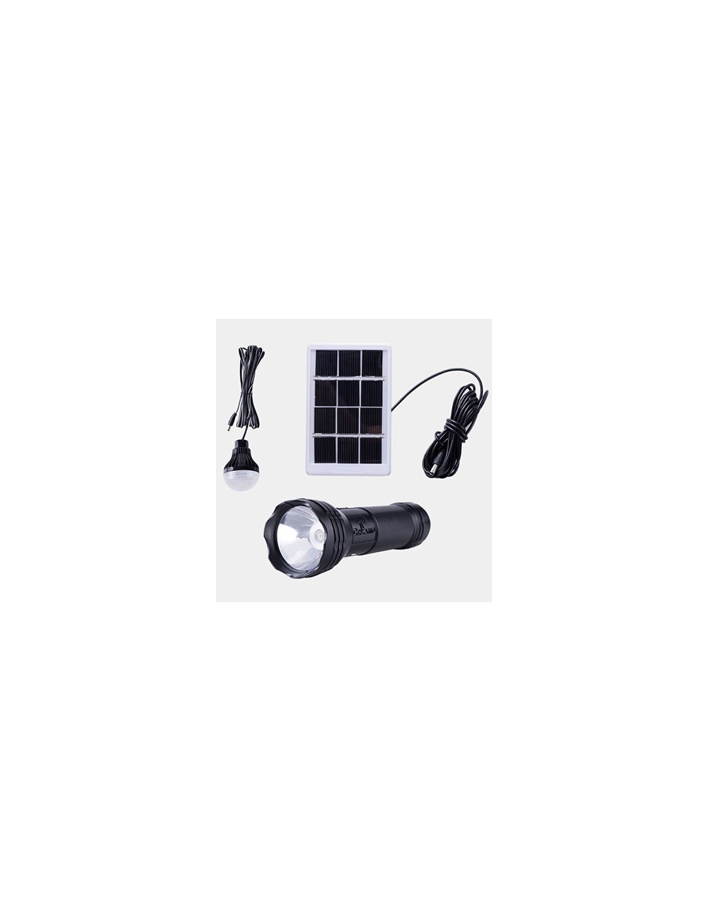 CL-038 - MULTI-FUNCTION SOLAR TORCH 3W LED BULB WITH SOLAR PANEL 1.2W