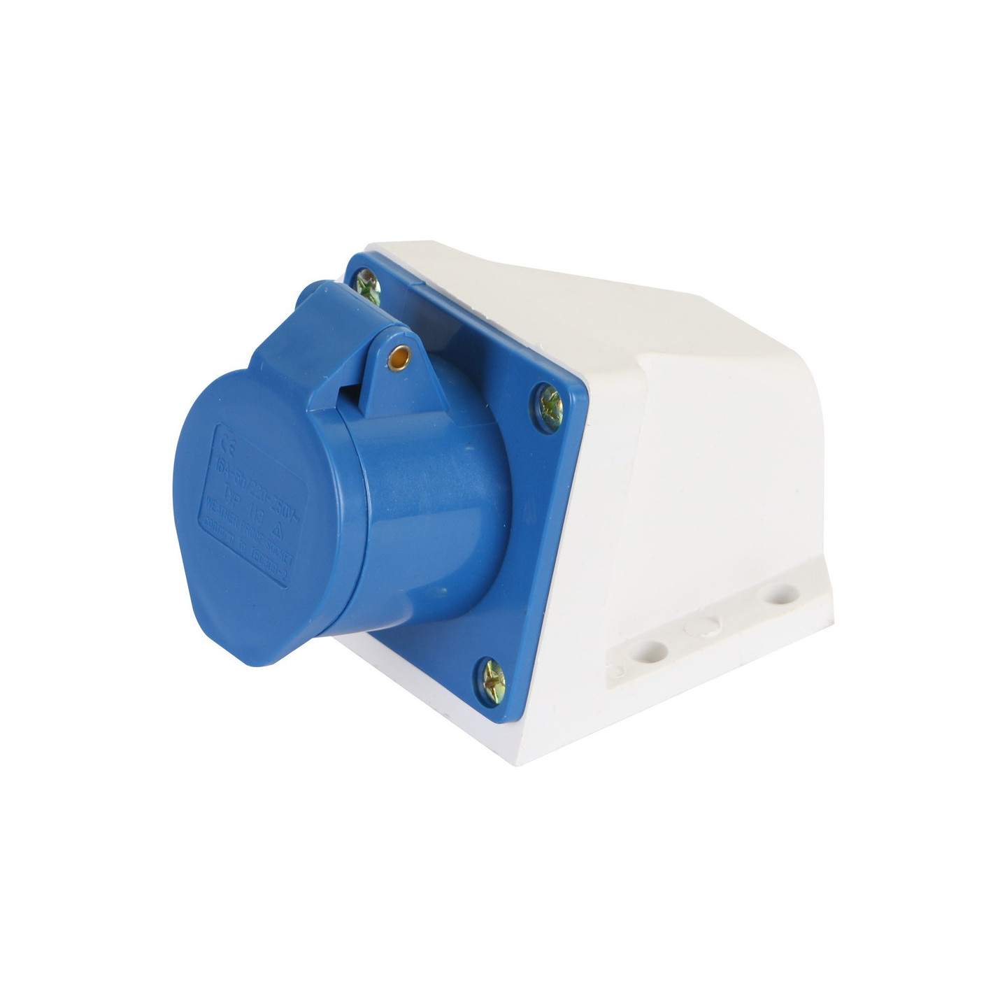 WALL MOUNTED INDUSTRIAL FEMALE SOCKET 16 AMP-3PIN