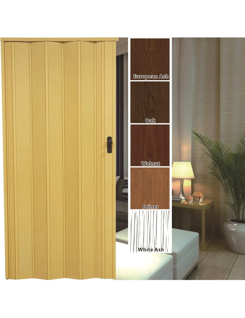 PVC FOLDING DOOR 100 x 210 CM CHERRY