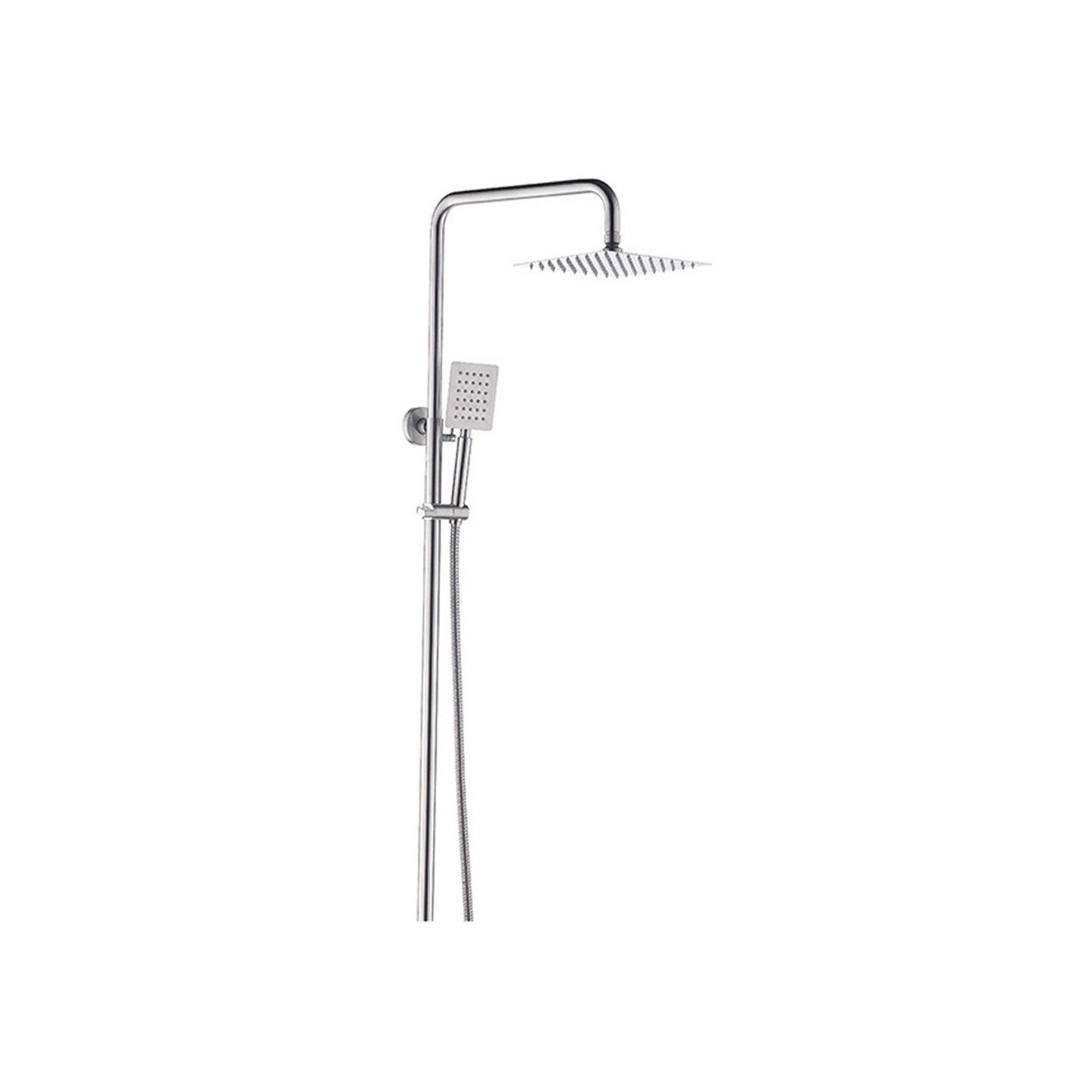 LARGE SQUARE SHOWER STAND WHITE