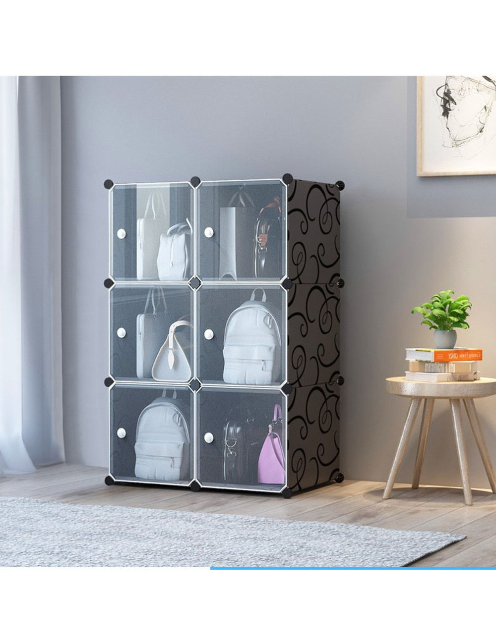 CMM-001 PORTABLE CLOTHES FOLDING STORAGE CABINET 75*47*111CM