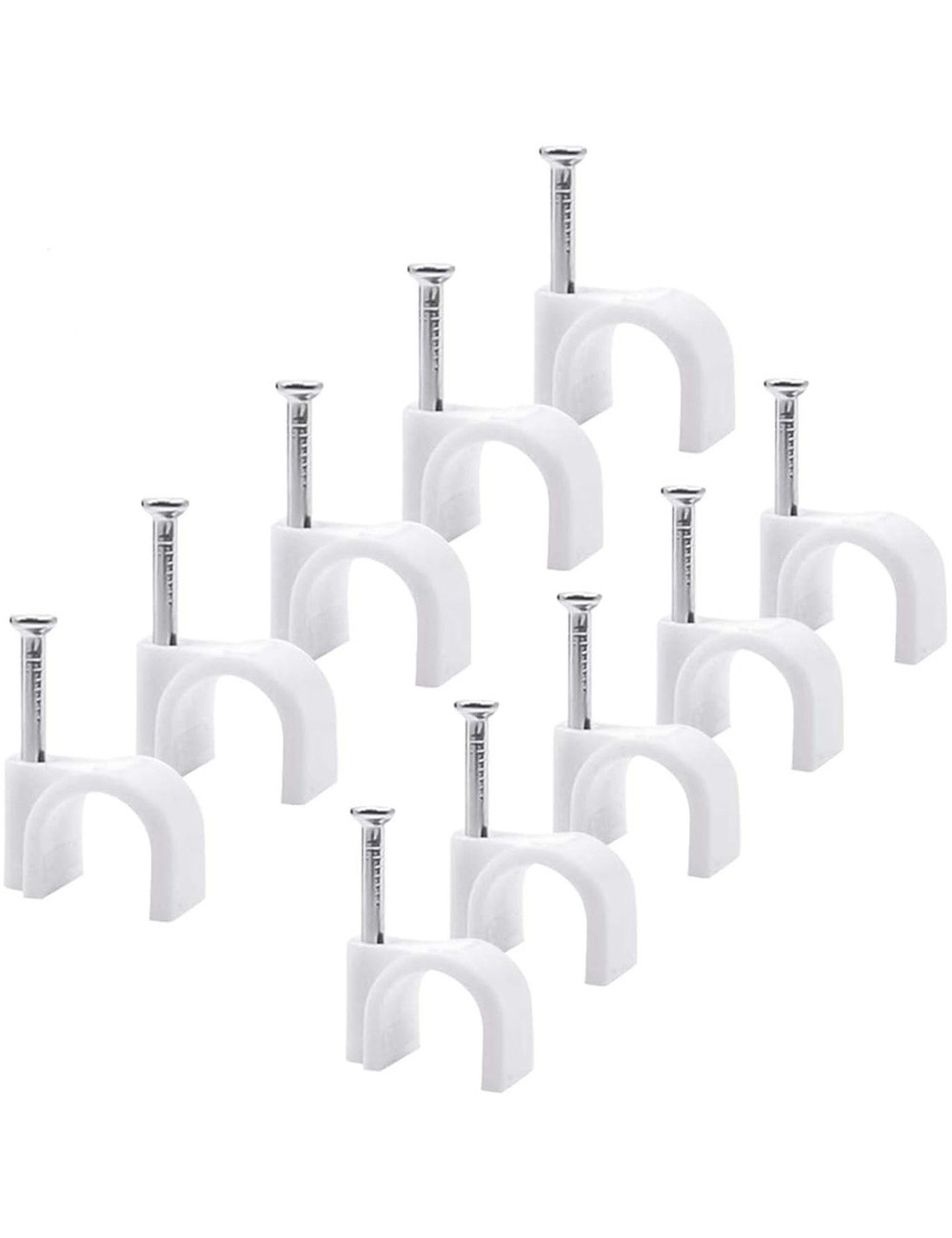 PLASTIC WIRE CLIP WHITE 8 MM