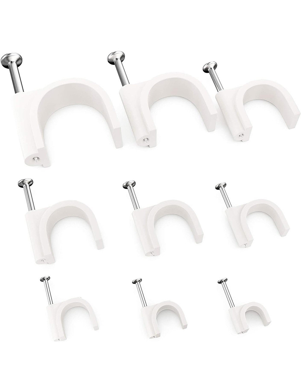 PLASTIC WIRE CLIP WHITE 14 MM