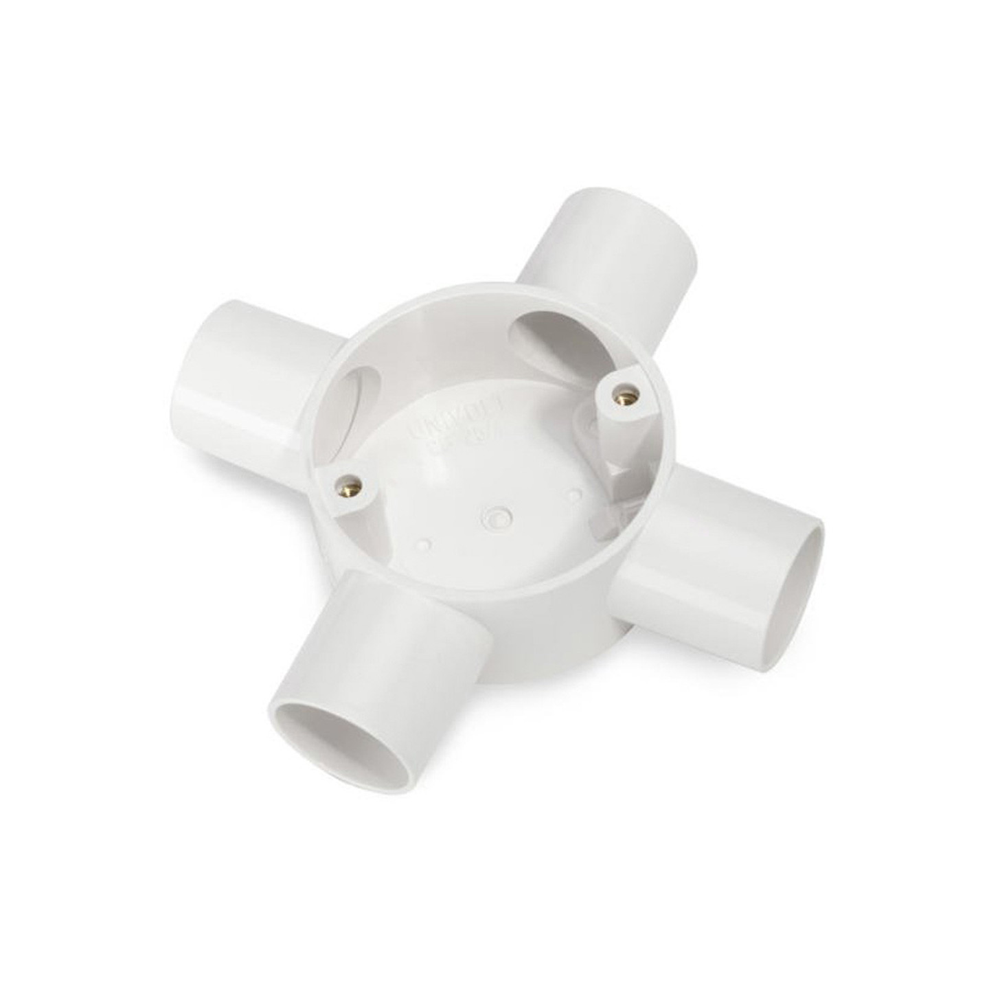 KHARAFI PLASTIC ELECTRIC FITTING JUNCTIOIN ROUND BOX 3/4 1WAY WHITE