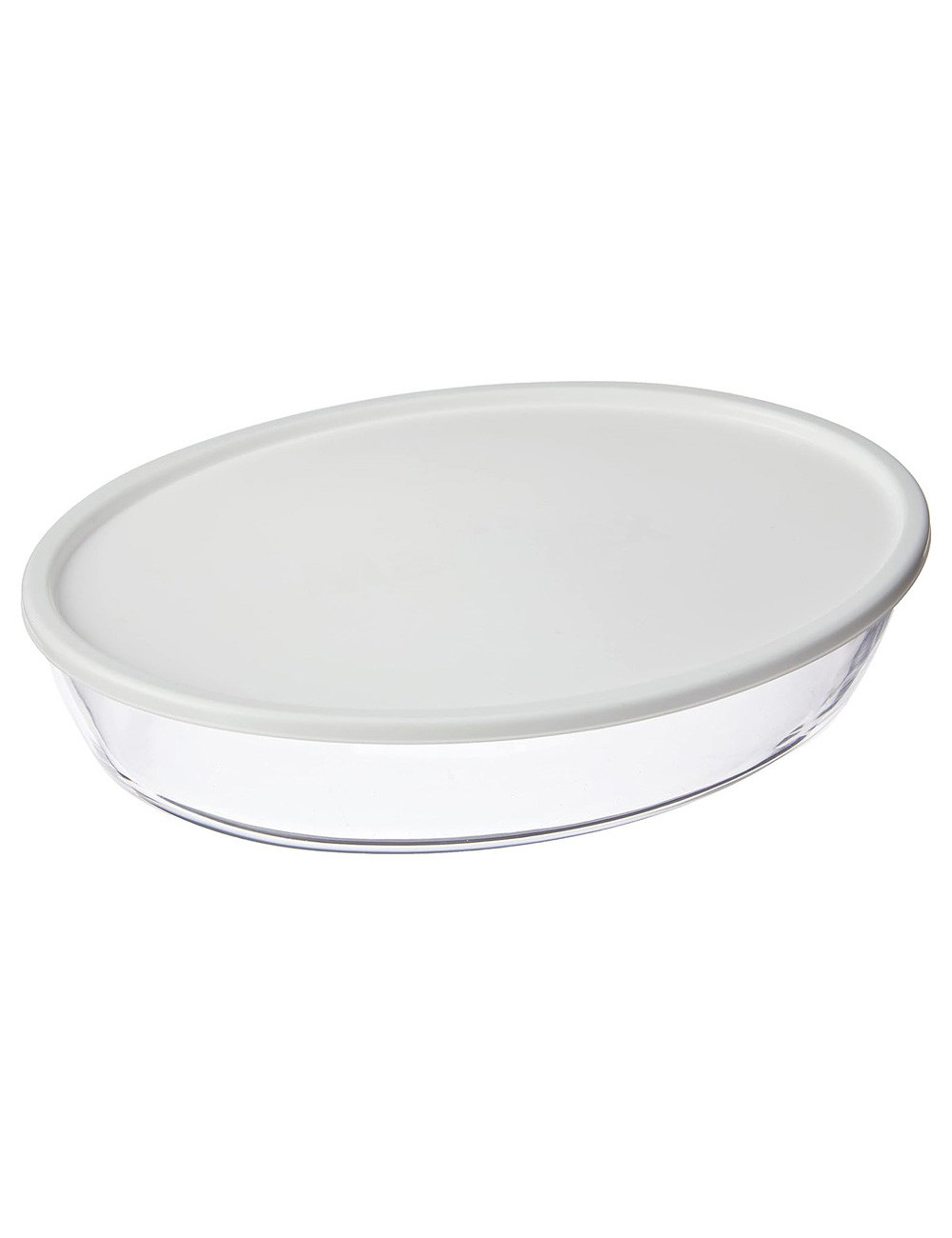 Pyrex Oval Tray With Plastic Lid-Large 3200 Ml