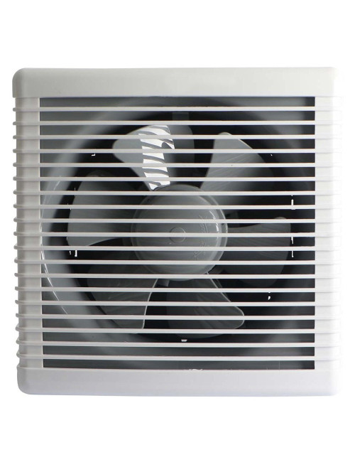 SQUARE EXH. FAN 8" DOUBLE SHUT&ROUND MEDIA
