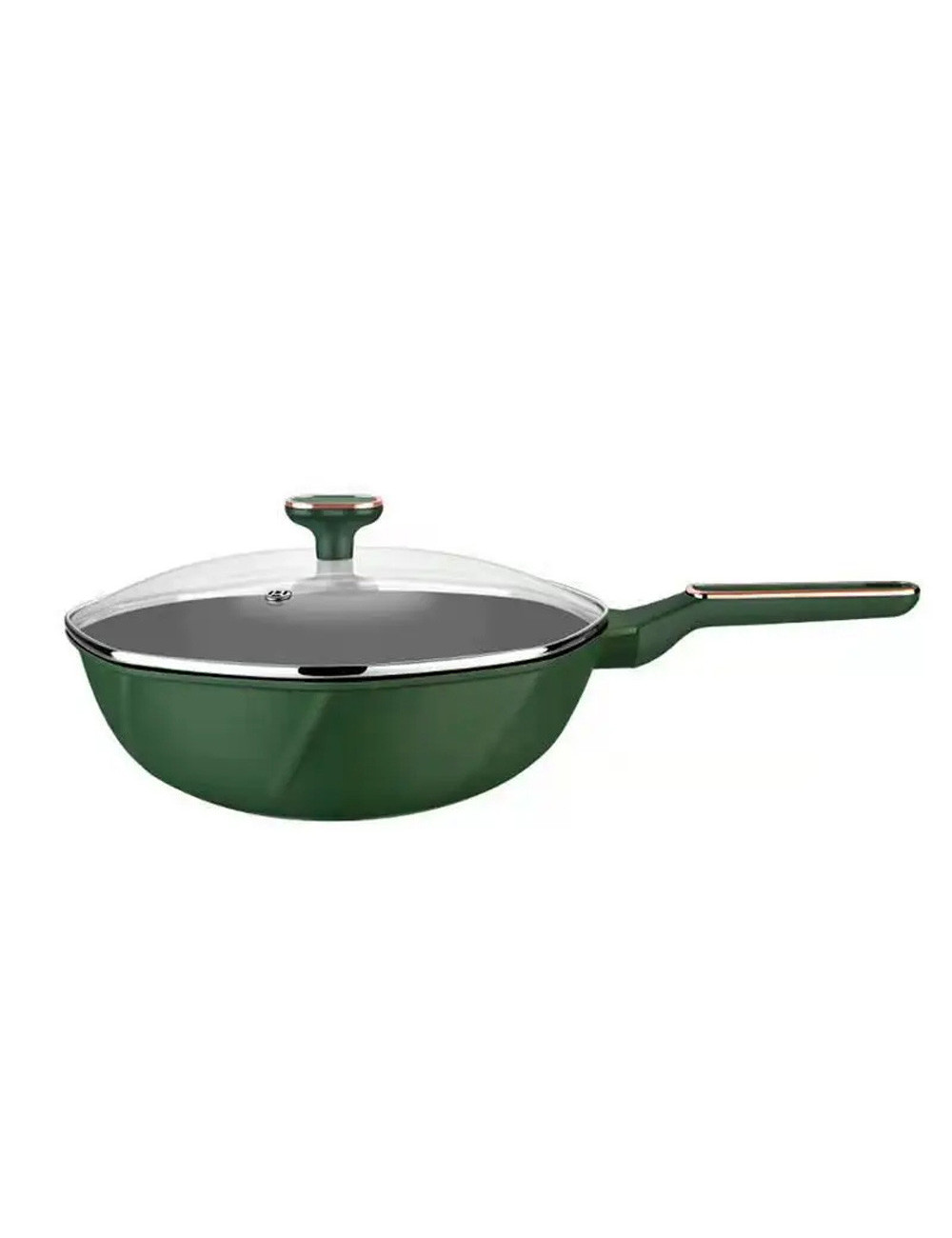 GREEN FRYING PAN WITH LID