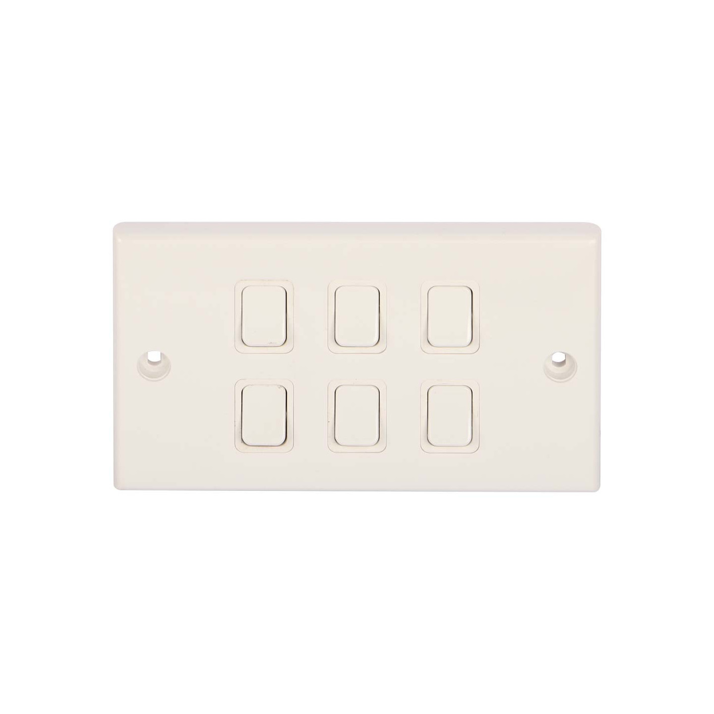 6 GANG WHITE SWITCH