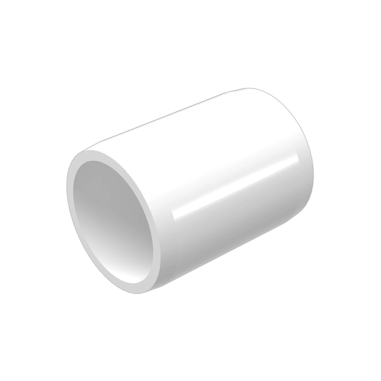 KHARAFI PLASTIC ELECTRIC FITTING JOINT COUPLER 1.1/2" WHITE