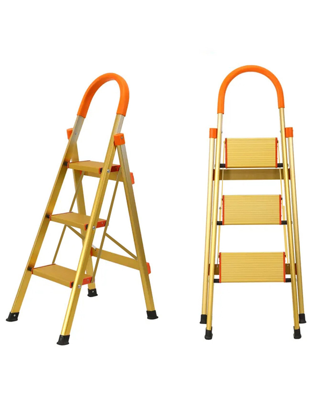 ALUMINIUM LADDER GOLDEN COLOR 3 STEPS