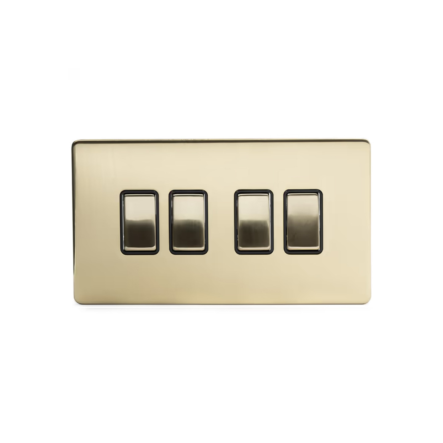 PBB S/L SCAME MODERNA 4 GANG SWITCH GOLD