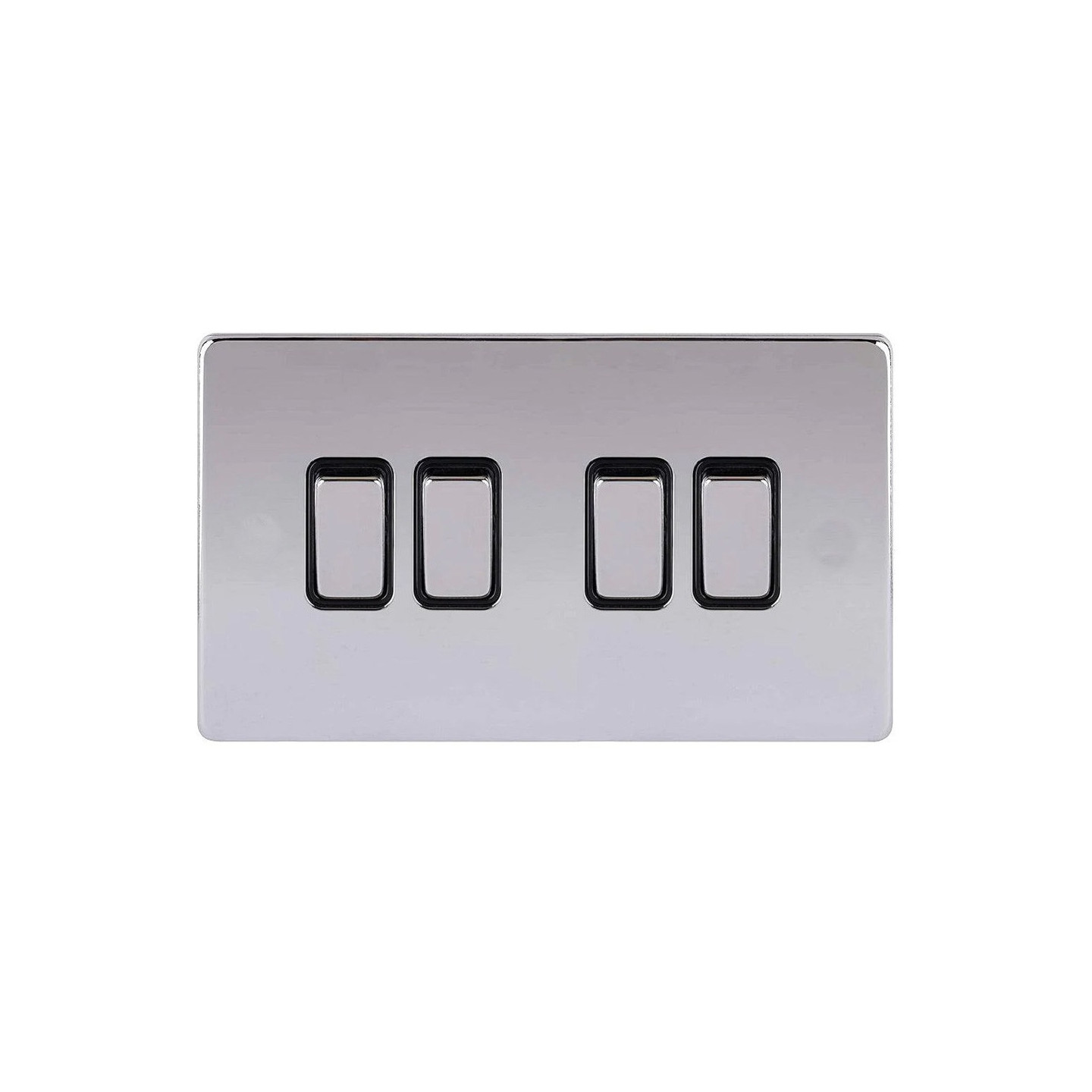 PCB S/L SCAME MODERNA 4 GANG SWITCH CHROME
