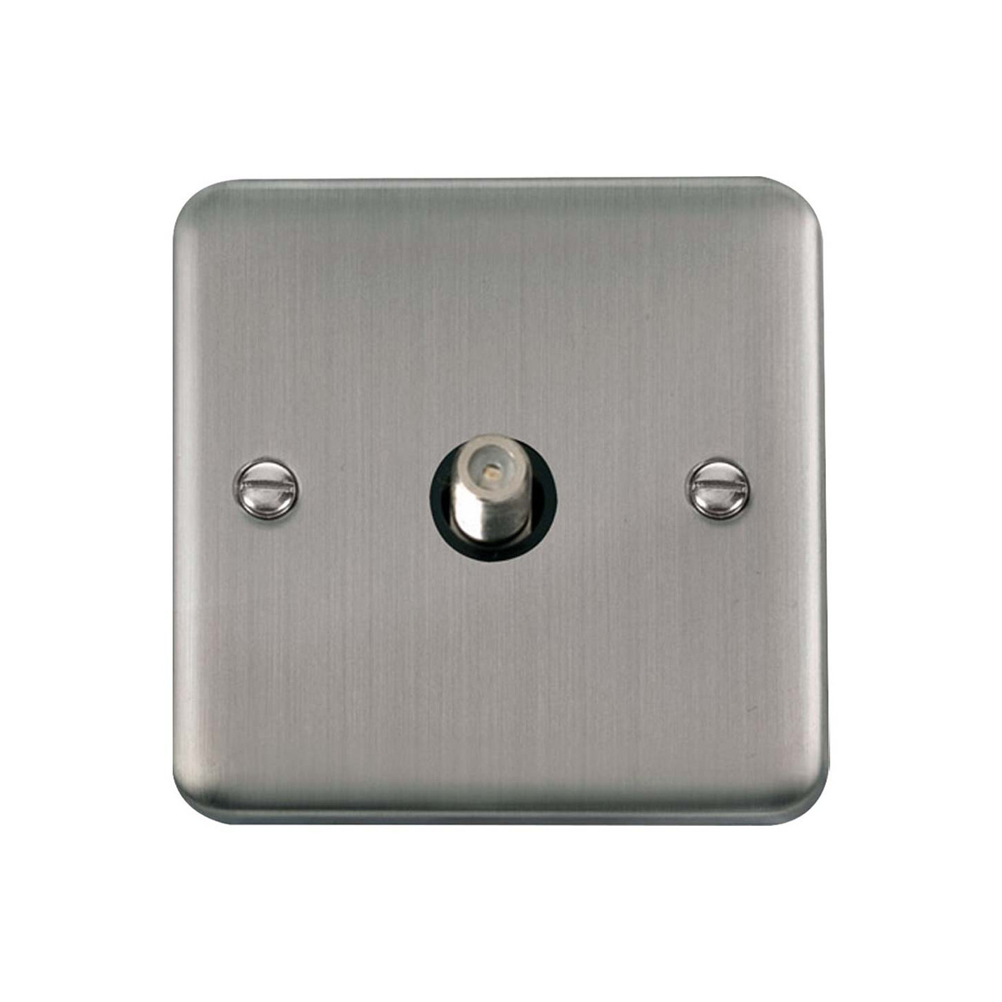 SCW SCAME MODERNA SINGLE SATELLITE SOCKET CHROME