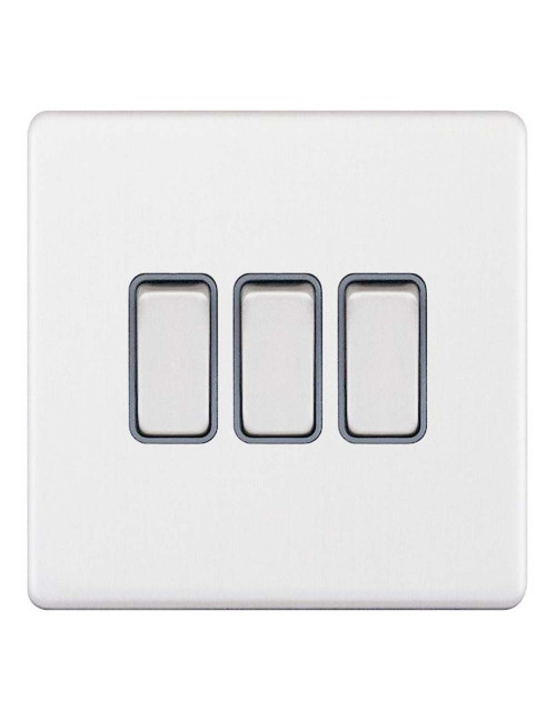 PCB S/L SCAME MODERNA 3 GANG SWITCH CHROME