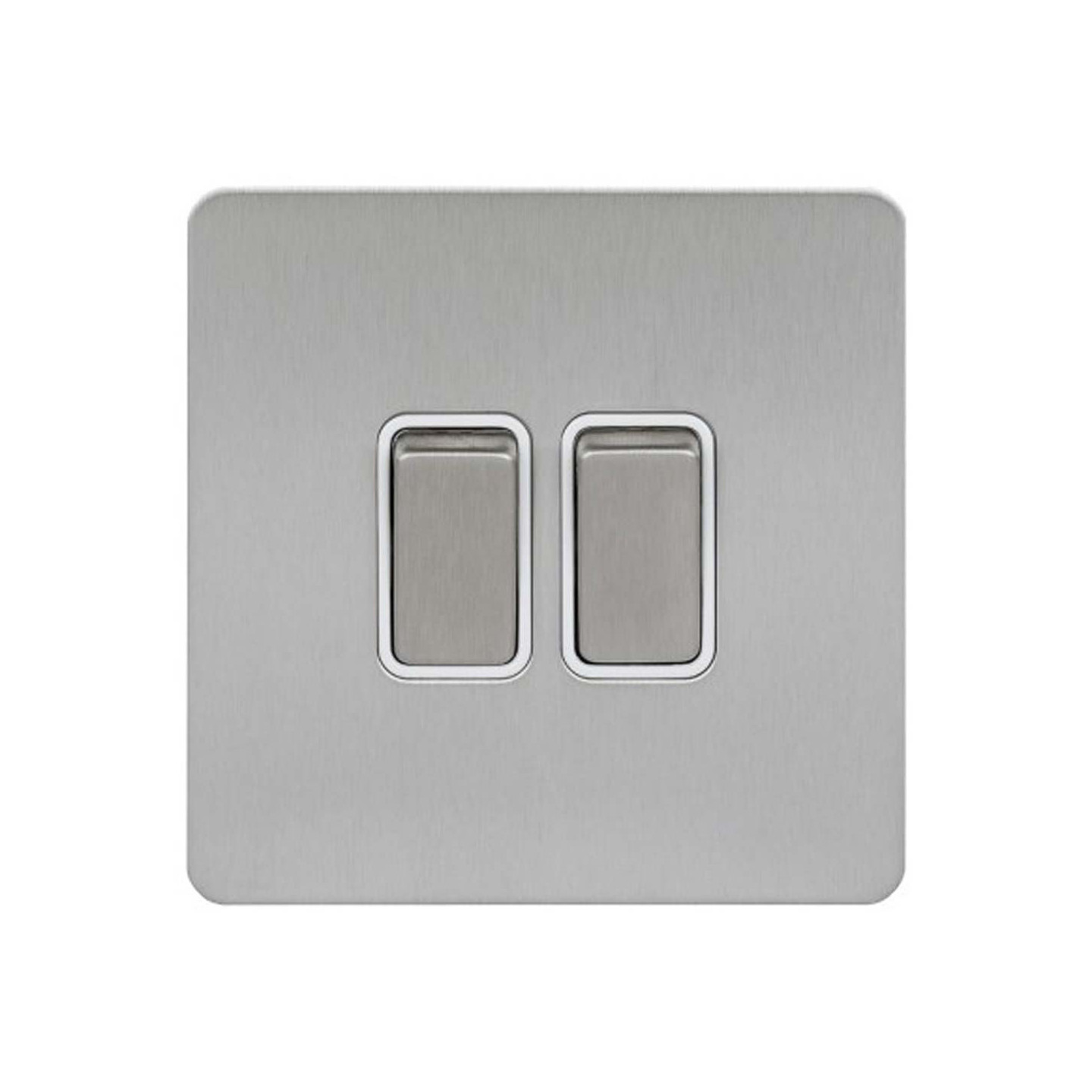 SCW S/L SCAME MODERNA 2 GANG SWITCH