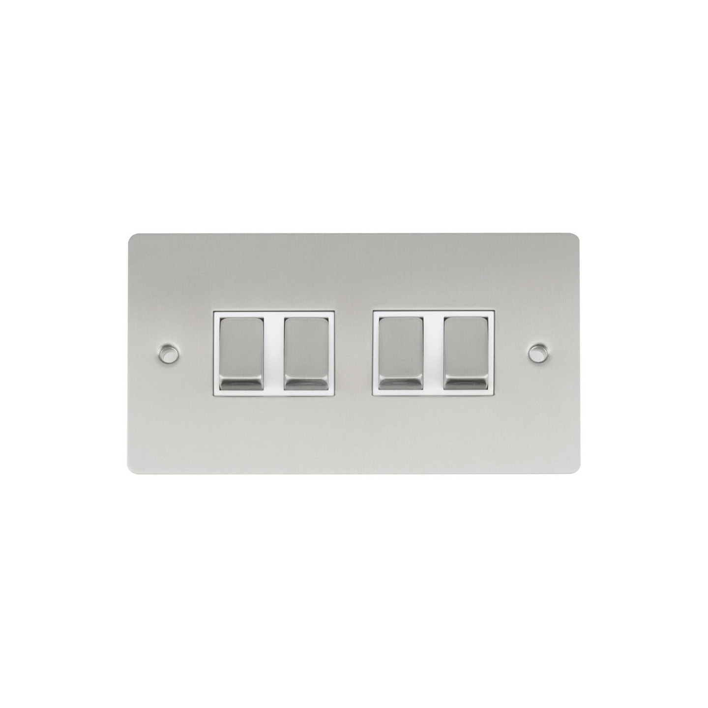 PCW SCAME MODERNA 4 GANG SWITCH CHROME
