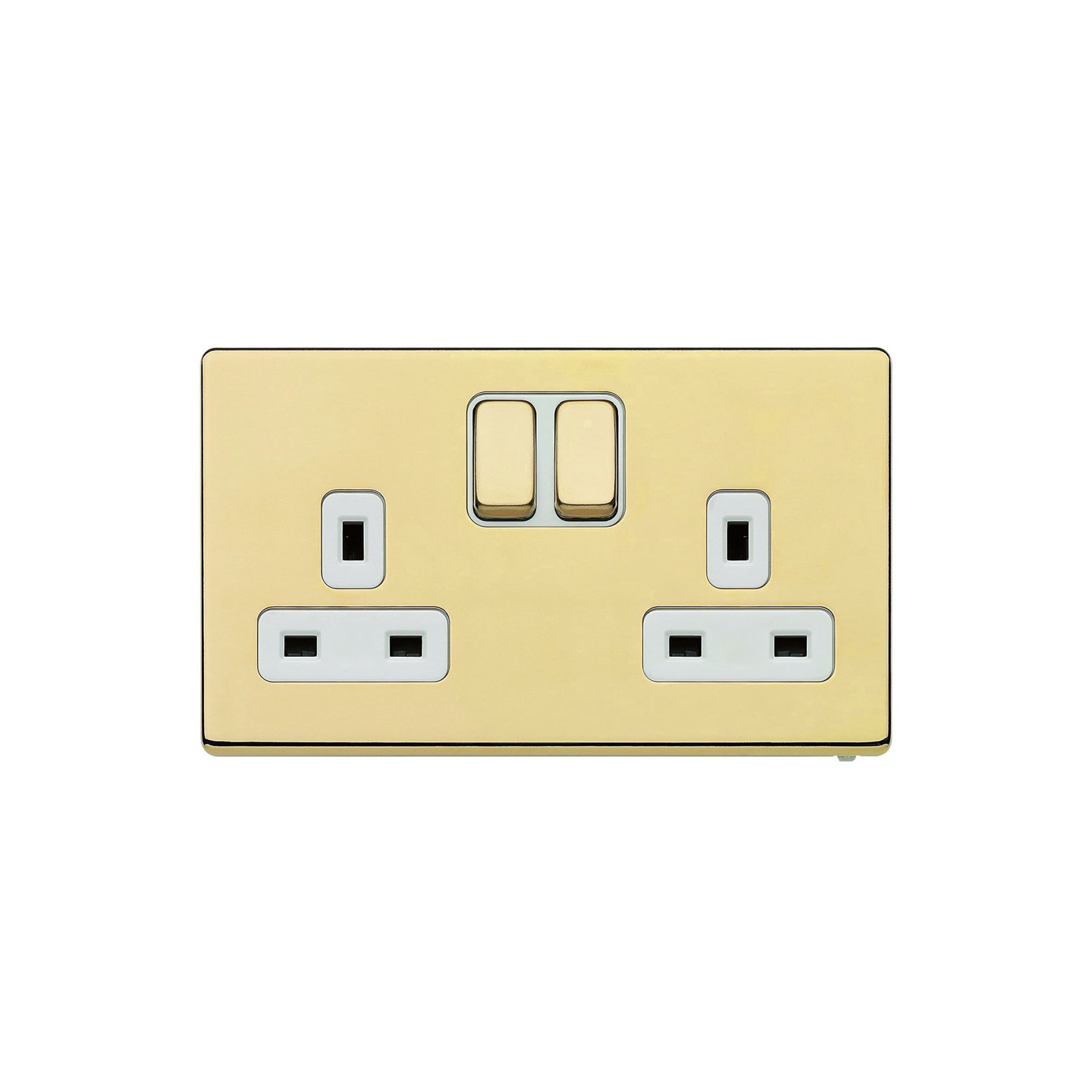 PBW SCAME MODERNA DOUBLE SOCKET 13AMP GOLD