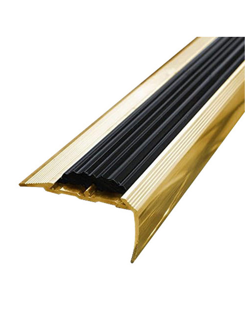 01-BJ-577 ALUMINIUM FLOOR TRIM MATT GOLDEN 3 MTR