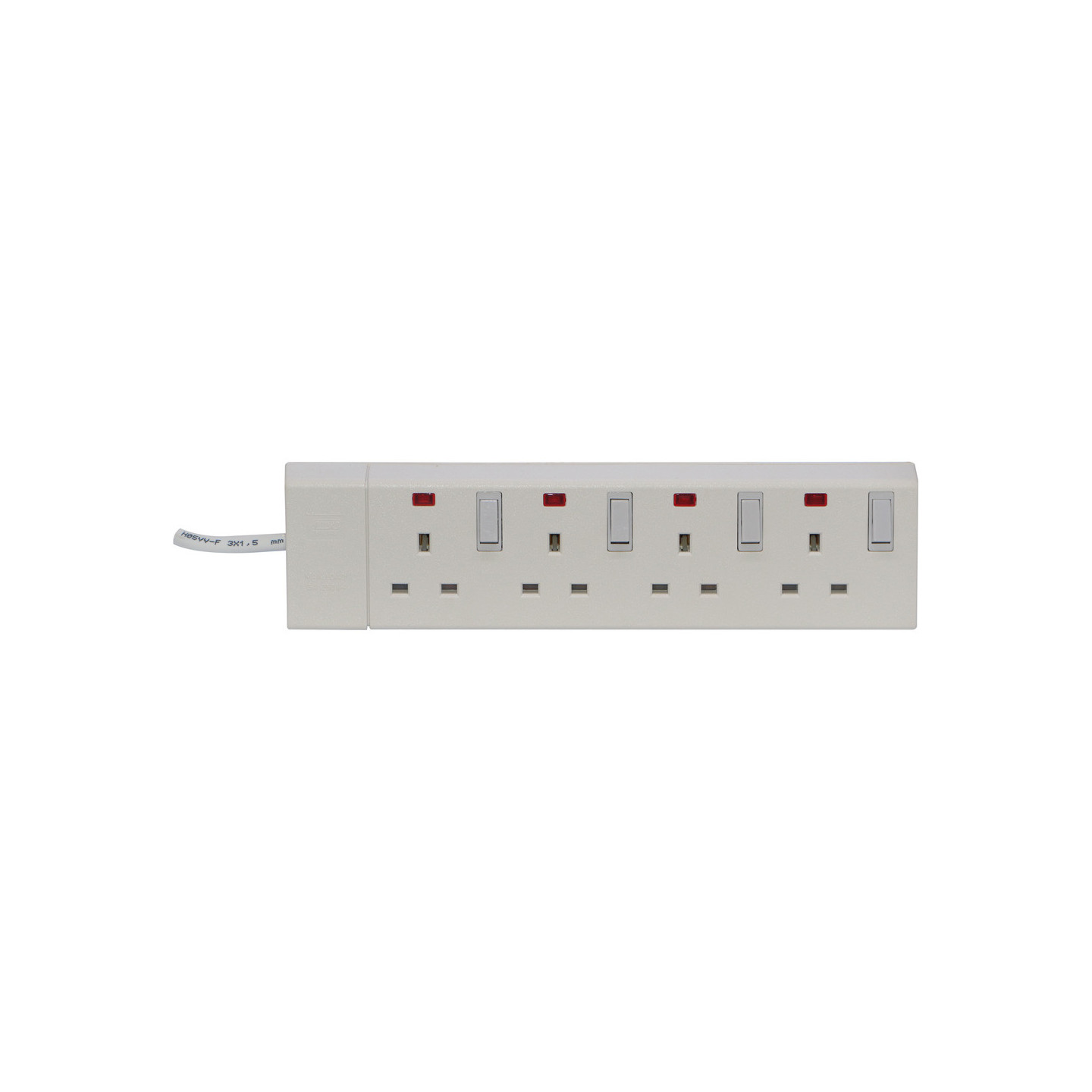 S+L CONT EXTENSION SOCKET BOARD 4 WAY 7.5 MTR