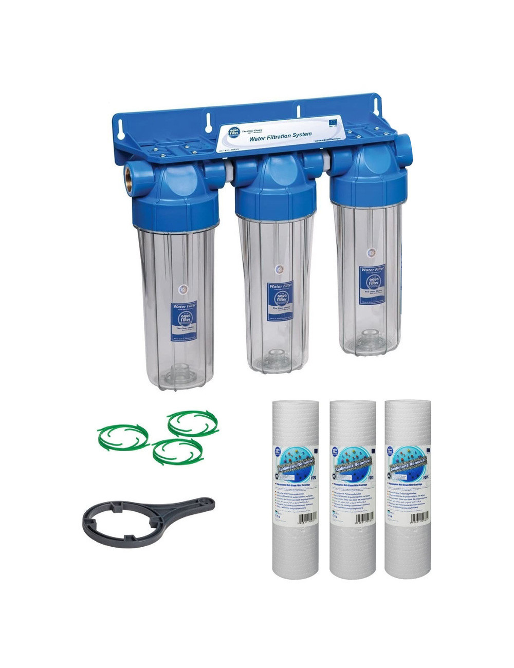 AQUA WATER FILTER CLEAR WITH SPIRAL THREAD FILTER CANAL ITL