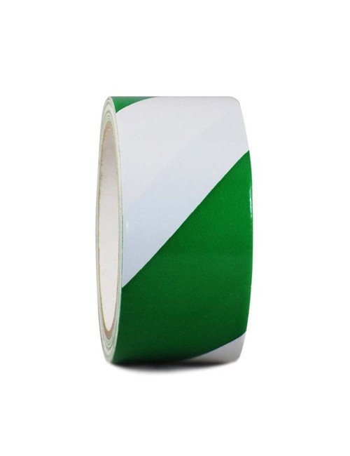 PVC WARNING TAPE GREEN/WHITE A