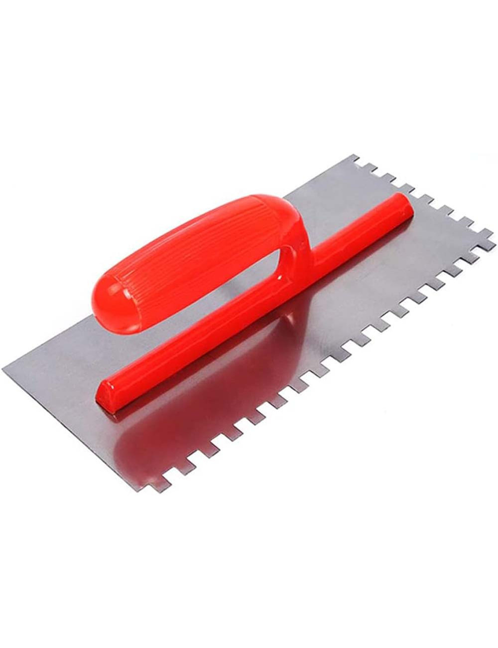 NOTCHED STEEL TROWEL WITH WOODEN HANDLE