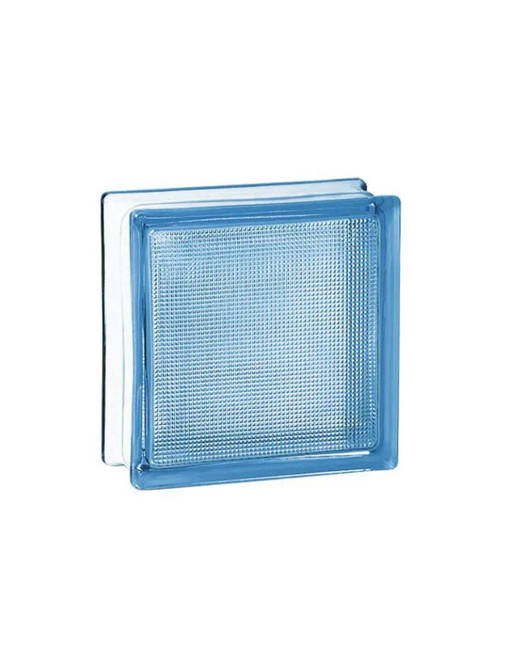 JH041 GLASS BLOCK MISTY CLOUDY BLUE 19 x 19 x 8 CM
