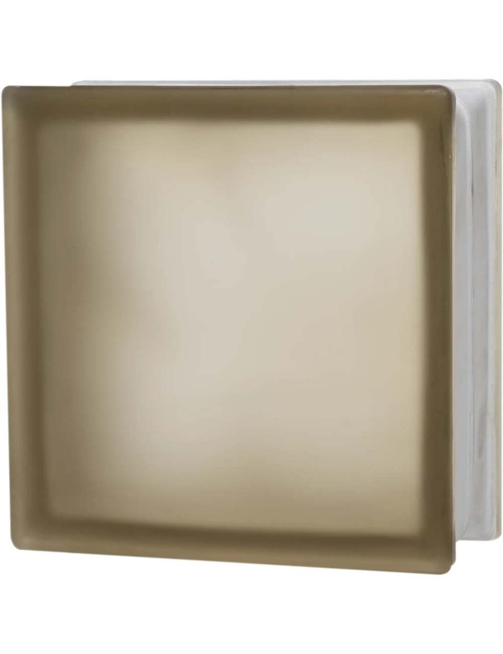 JH045 GLASS BLOCK MISTY CLOUDY BROWN 19 x 19 x 8 CM