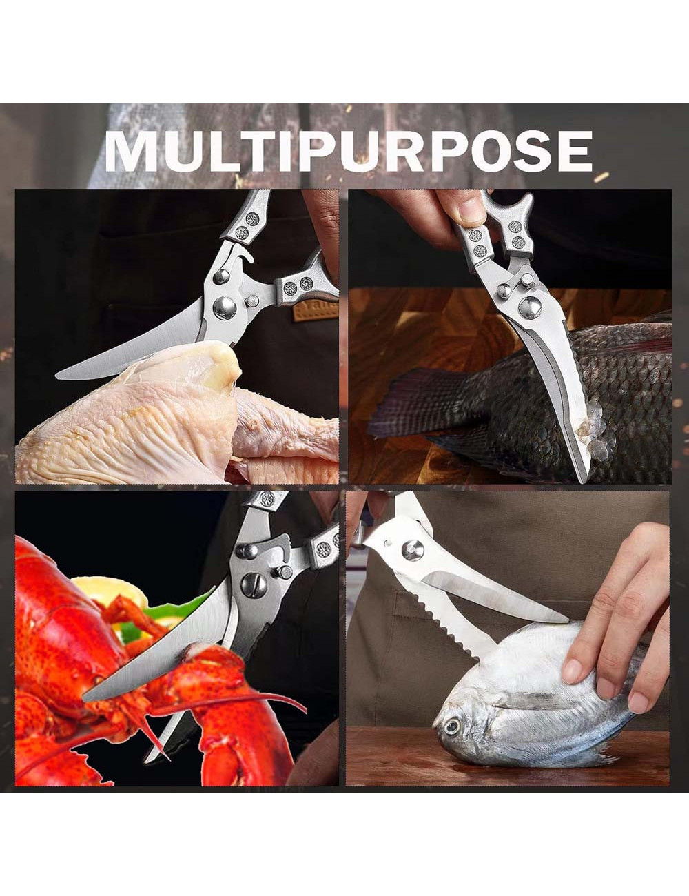 MC-5199 SPRING LOADED HEAVY DUTY POULTRY SHEARS