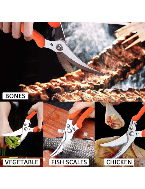 MC-5196 SPRING LOADED HEAVY DUTY POULTRY SHEARS