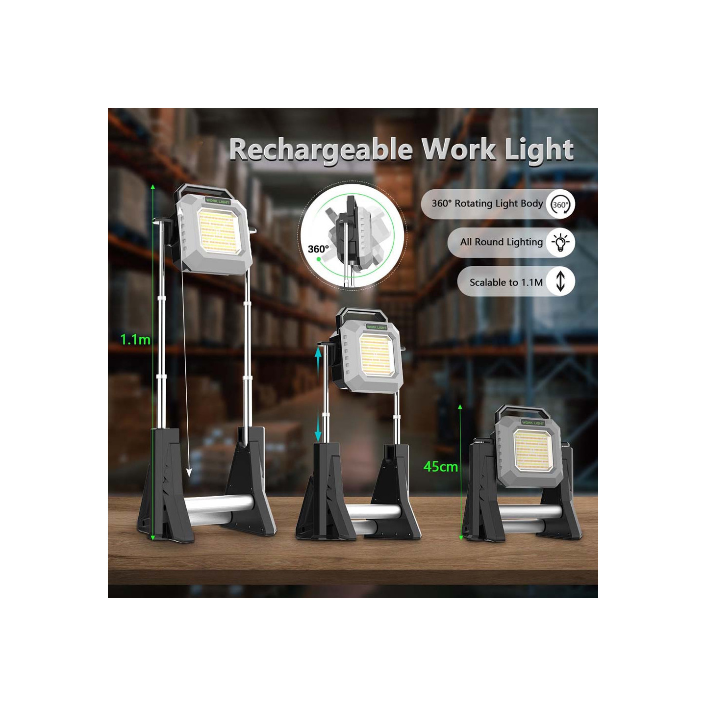 LED CAMPING COB LIGHT FLEXIBLE 128x128