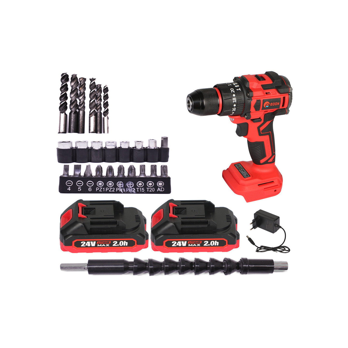 EDON CORLESS DRILL 2 BATTERIES 24V