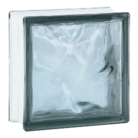 JH011 GLASS BLOCK CLOUDY BLUE 19 X 19 X 8 CM