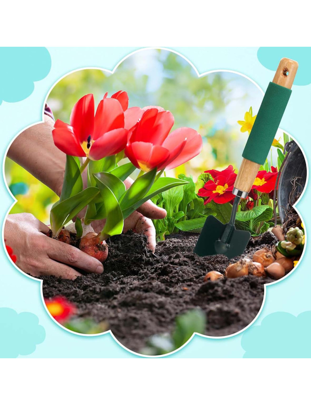 63902 DELUXE TROWEL WOODEN HANDLE WITH FOAM GRIP