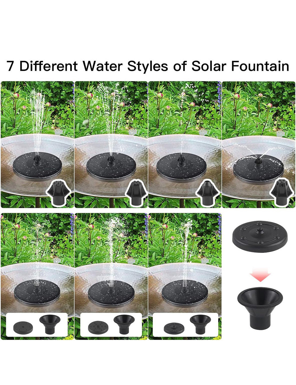SP01B SOLAR FOUNTAIN 180MM