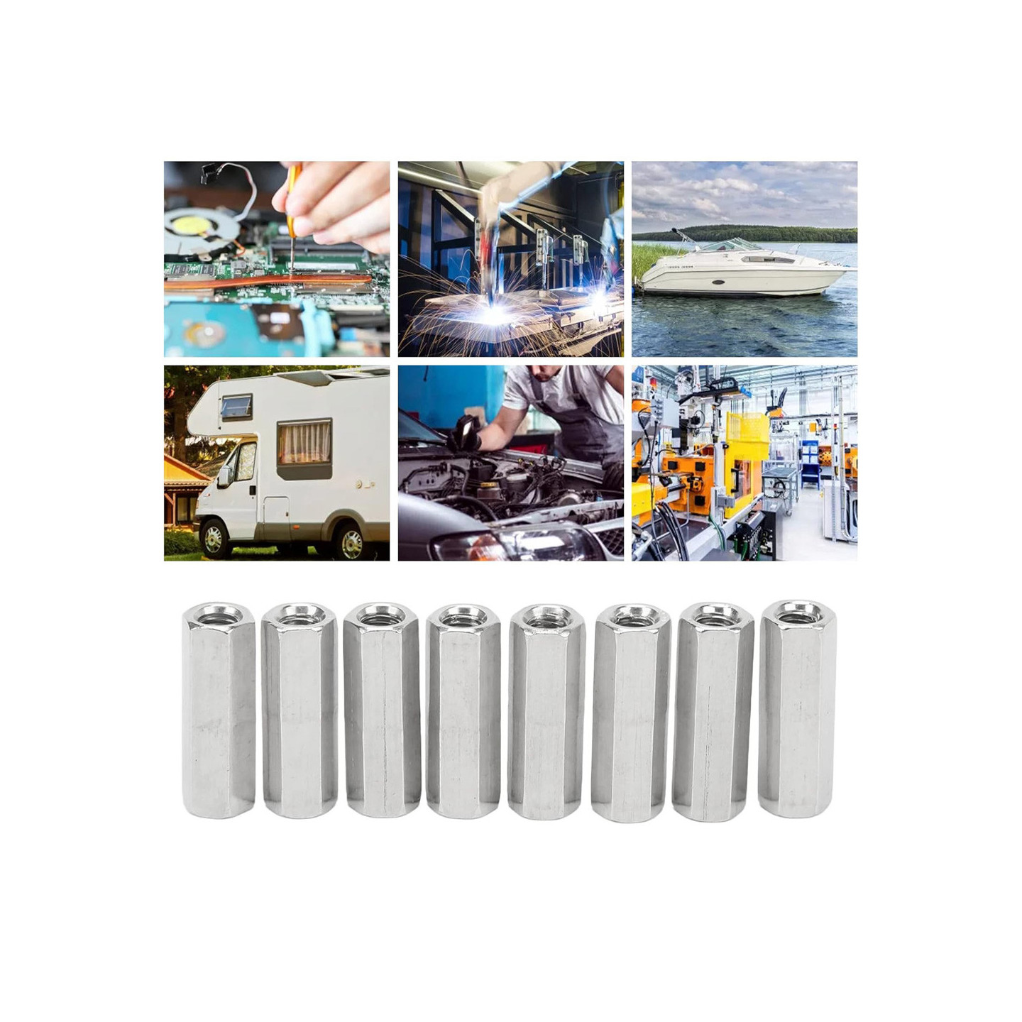 GI HEX NUT LONG 6 MM