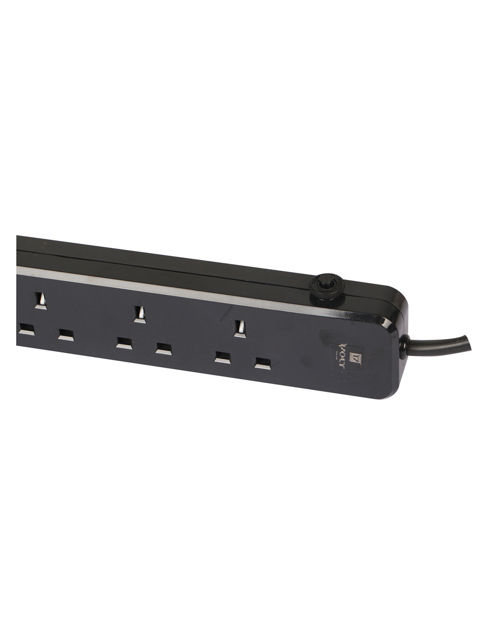 VOLT EXTENSION SOCKET 5WAY X 5MTR BLACK/GREY