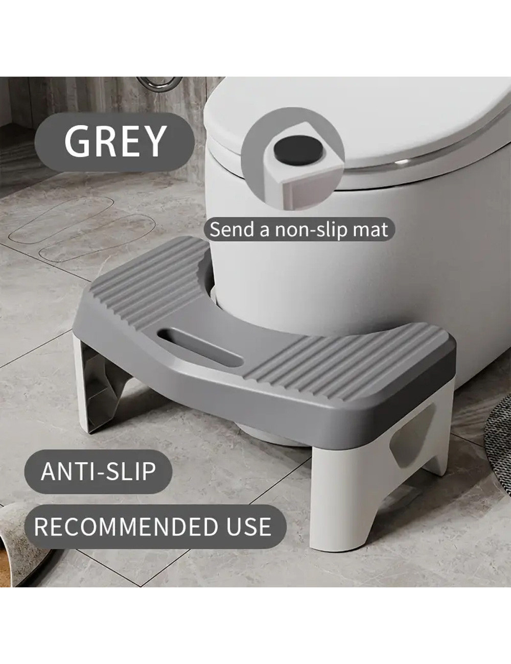 MABALO PLASTIC TOILET SEAT FOOT REST