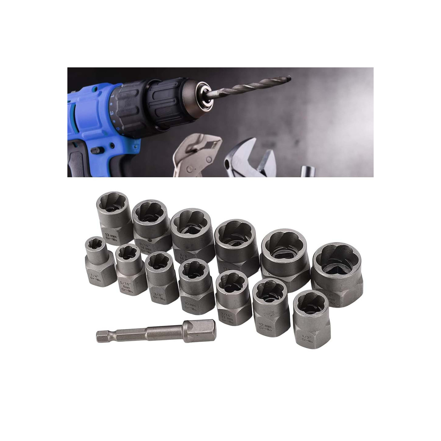DAMAGE NUT EXTRACTOR 13PCS SET