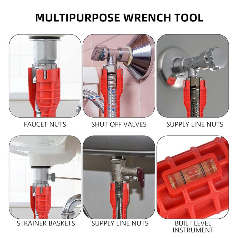 WASH BASIN WRENCH 8 IN 1
