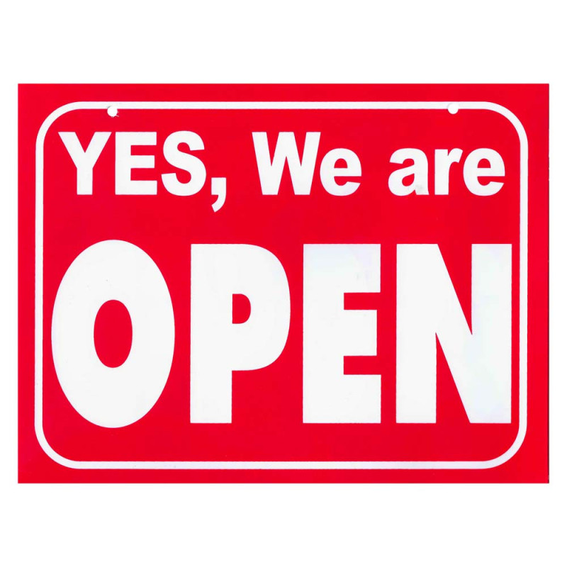OPEN AND CLOSE STICKER HANGING WITH CHAIN 21.5 X 28CM