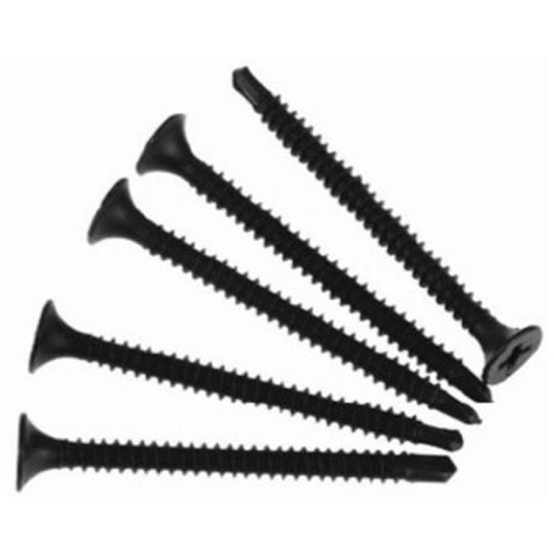PHILLIPS BUGLE HEAD DRYWALL SCREW BLACK 2.5" × 8
